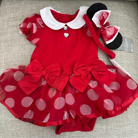 Disney | Costumes | Disney Baby Red Polka Dot Kids Costume With ...